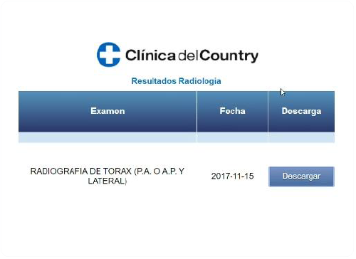 Consulta de resultados | Clínica del Country